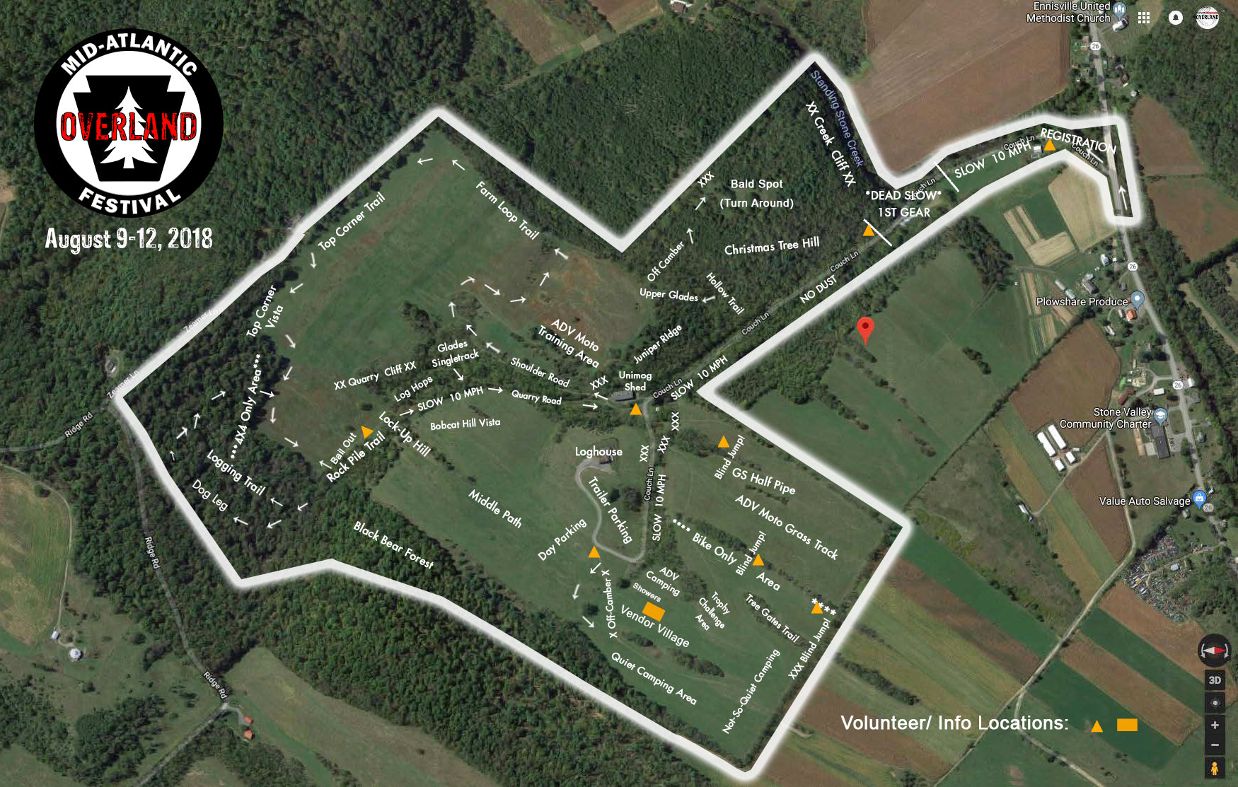 MAOF 2018 Festival Map – Main Line Overland