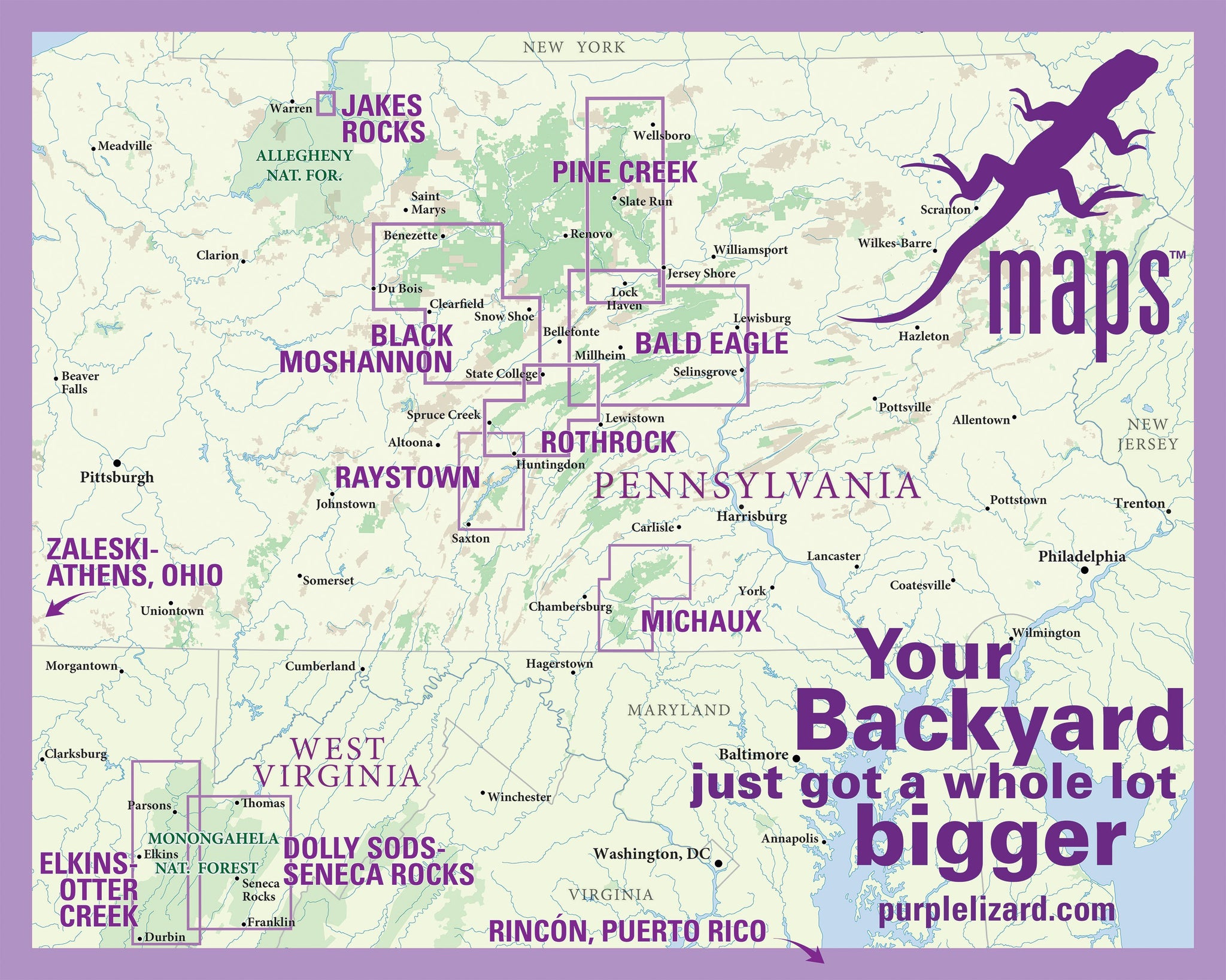 Purple Lizard Michaux Lizard Map – Main Line Overland